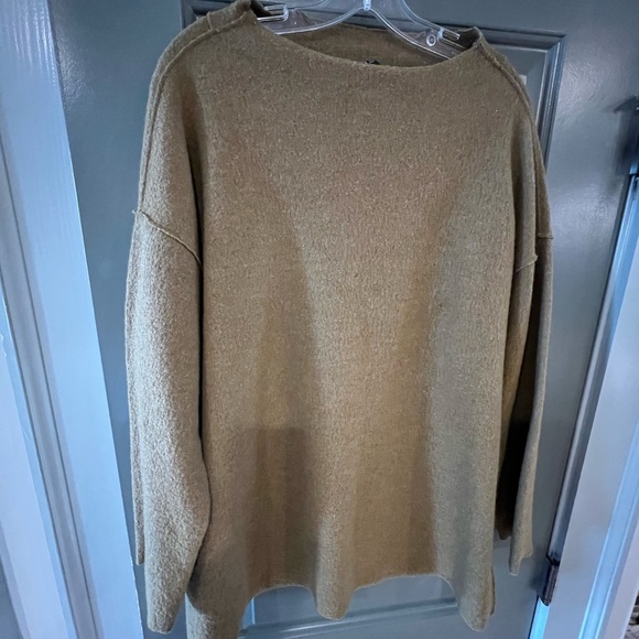 Eileen Fisher Lightweight Wool Funnel Neck Sweater Crew & Scoop Necks